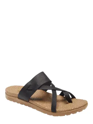 Acorn Acorn Riley Leather Sandal Black Leather