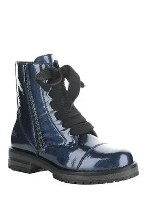 BOS. & CO. Paulie Waterproof Ankle Bootie - Blue Mascara Patent