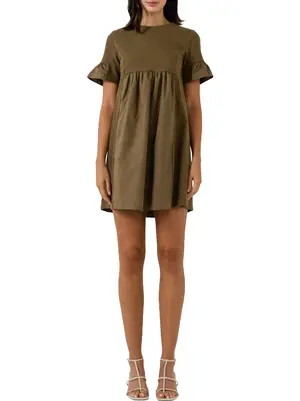 English Factory English Factory Solid Mini Dress Green