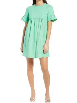 English Factory English Factory Solid Mini Dress Pistachio
