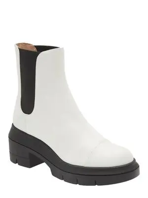 STUART WEITZMAN Norah Chelsea Boot - White.