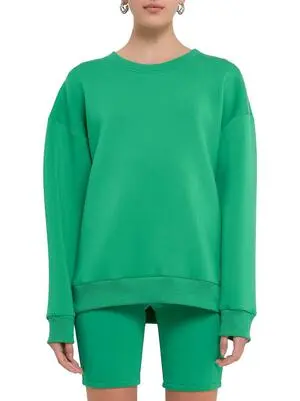 GREY LAB Relaxed Fit Crewneck Sweatshirt - Green