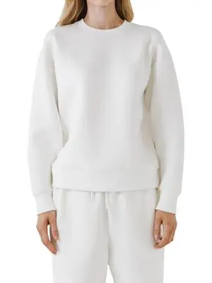 GREY LAB Grey Lab Relaxed Fit Crewneck Sweatshirt White