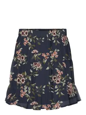 VERO MODA KAY Ruffle Chiffon Mini Skirt
