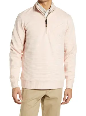 Billy Reid Billy Reid Double Knit Half-Zip Pullover Blush