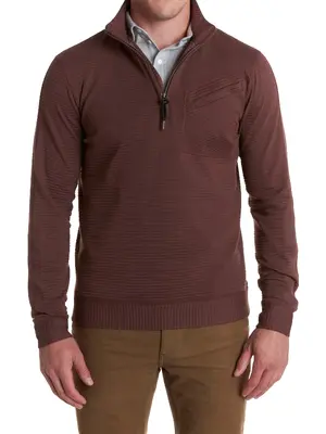 Billy Reid Billy Reid Double Knit Half-Zip Pullover Maroon