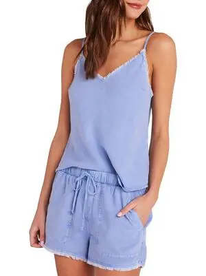 Bella Dahl Bella Dahl Frayed Edge Camisole Peri Blue