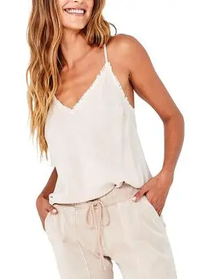 Bella Dahl Bella Dahl Frayed Edge Camisole Soft Tan