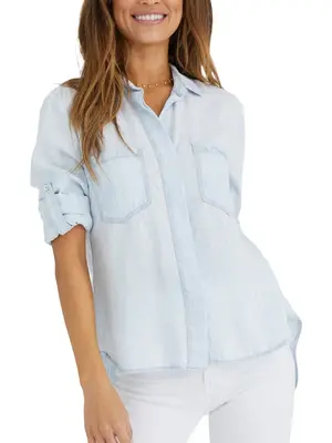 Bella Dahl Bella Dahl Split Back Button-Up Shirt Desert Sky Wash