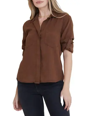 Bella Dahl Bella Dahl Split Back Button-Up Shirt Golden Topaz