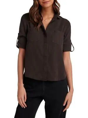 Bella Dahl Bella Dahl Split Back Button-Up Shirt Quartz Brown