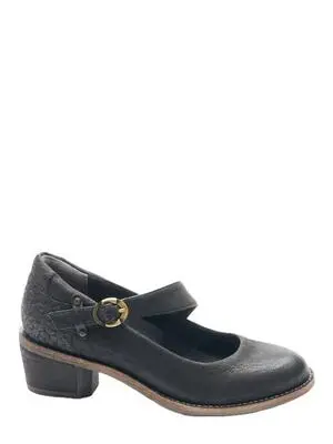 HALSA FOOTWEAR Mia Mary Jane Pump - Black Leather