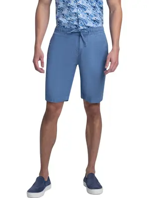 Bugatchi Bugatchi Drawstring Linen Shorts Riviera