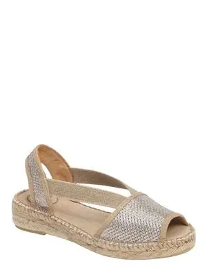 TONI PONS Estel Espadrille Sandal - Platinum Fabric