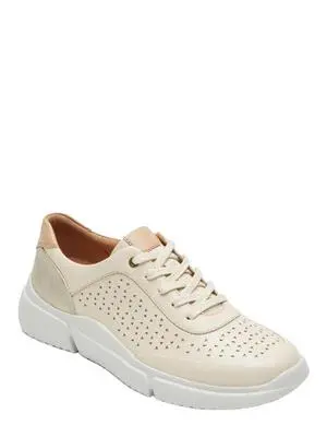 ROCKPORT COBB HILL Rockport Cobb Hill Juna Perforated Leather Sneaker Vanilla Leather