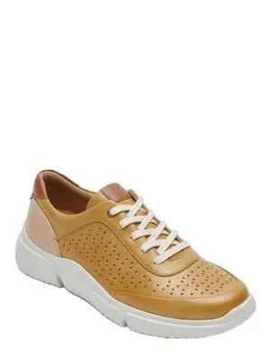 ROCKPORT COBB HILL Rockport Cobb Hill Juna Perforated Leather Sneaker Yellow Leather