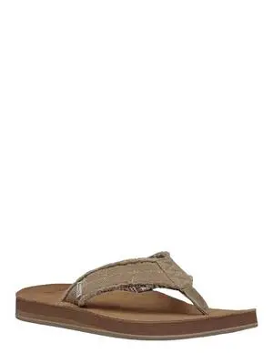 Sanuk Fraid Not Flip Flops - Natural