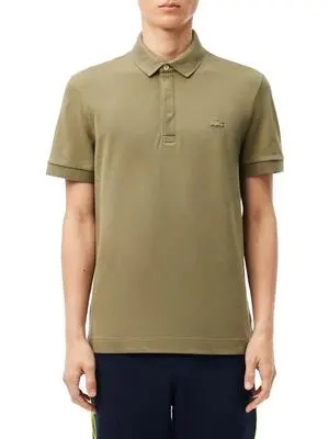Lacoste Paris Regular Fit Stretch Polo - Khaki