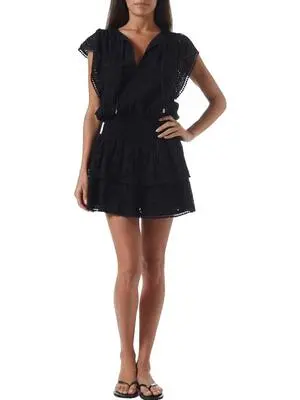 Melissa Odabash Keri Cover-up Mini Dress - Black