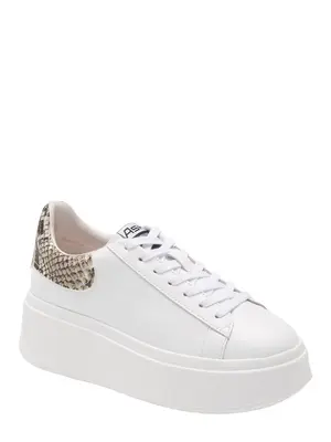 Ash Ash Moby Platform Sneakers White/ Roccia Leather