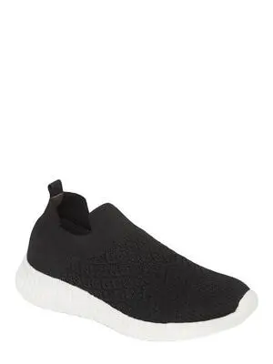 DAVID TATE Tiptop Knit Sneakers - Black Stretch Fabric