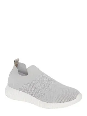 DAVID TATE Tiptop Knit Sneakers - Grey Stretch Fabric
