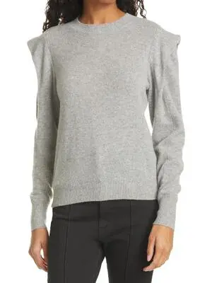 FRAME Kennedy Folded Shoulder Cashmere Sweater