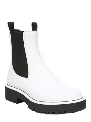Sam Edelman Sam Edelman Laguna Waterproof Chelsea Boots Bright White Leather