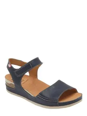 ON FOOT Platform Sandal - Marino Navy