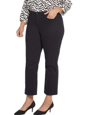 NYDJ Piper Relaxed Crop Straight Leg Jeans - Black