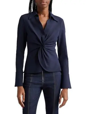 CINQ À SEPT Cinq À Sept Mckenna Knot Waist Shirt