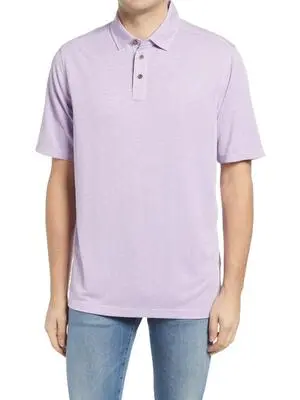 Johnston & Murphy Vintage Slub Jersey Polo - Lavender