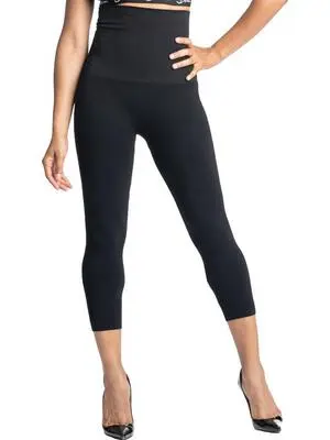 PREGGO LEGGINGS Snapback High Waist Crop Postpartum Leggings - Black