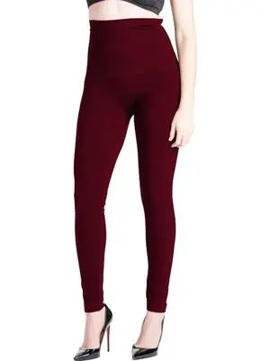 PREGGO LEGGINGS Snapback Postpartum Leggings - Crimson