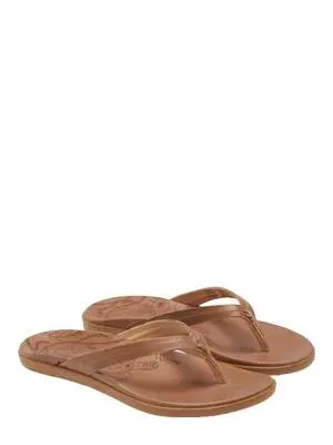 Olukai Honu Flip Flop - Tan/tan Leather