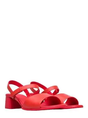 Camper Katie Block Heel Sandal Red