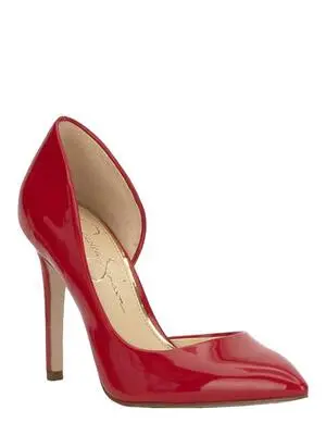 Jessica Simpson Prizma Half-d'orsay Stiletto Pump - Red Muse