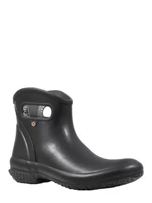 Bogs Patch Ankle Waterproof Rain Boot Black