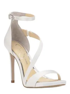 Jessica Simpson Rayli Sandals - White Matte Satin