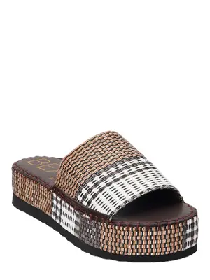 Matisse Del Mar Platform Slide Sandal Brown Multi