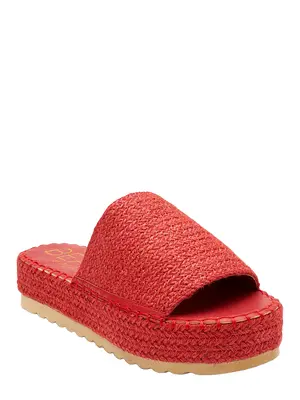 Matisse Del Mar Platform Slide Sandal Red