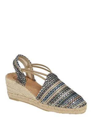 TONI PONS Toni Pons Tania Espadrille Wedge Taupe Fabric