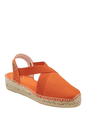 TONI PONS Toni Pons Verona Espadrille Wedge Orange Fabric