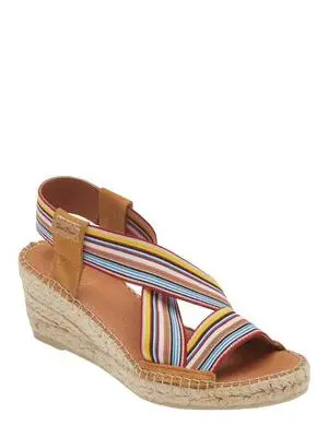 TONI PONS Tina Espadrille Wedge Sandal - Beige Multi
