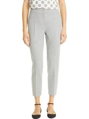 Max Mara Max Mara Pegno Stretch Jersey Ankle Pants Light Grey