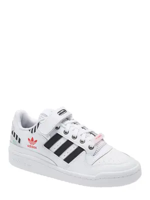 Adidas Adidas Forum Low Basketball Sneakers White/ Core Black/ True Pink