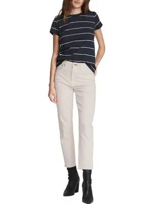 Rag & Bone Icons Nina High-waist Ankle Cigarette Jeans - Ecru