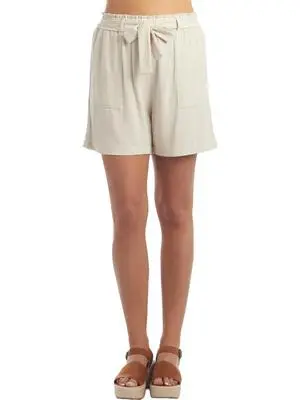 EVERLY GREY Shelly High-waist Shorts - Oatmeal
