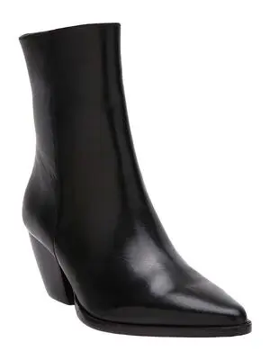 Matisse Matisse Caty Western Pointed Toe Bootie Black Smooth