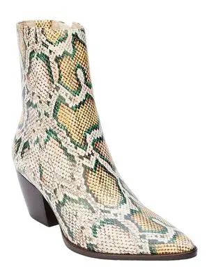 Matisse Matisse Caty Western Pointed Toe Bootie Bone Multi Snake